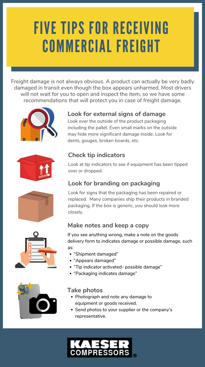 5 Tips for receiving commercial freight | Kaeser Talks Shop